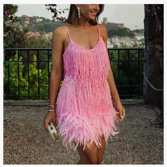 Dresses | Taylor Swift Eras Outfit Loverfearless Pink Gatsby Flapper ...